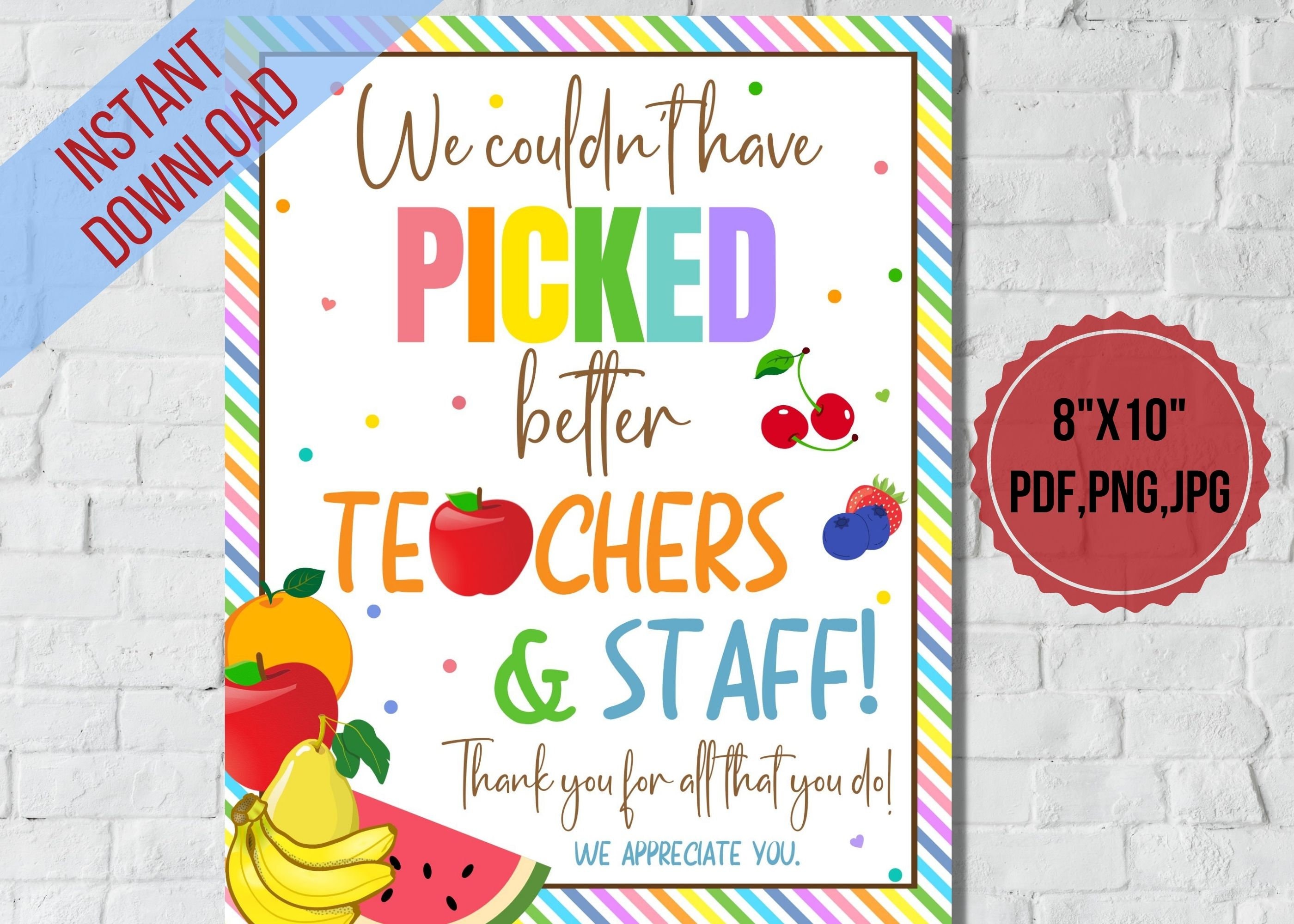 We Couldn't Have Picked Better Teachers and Staff, Teacher Appreciation ...