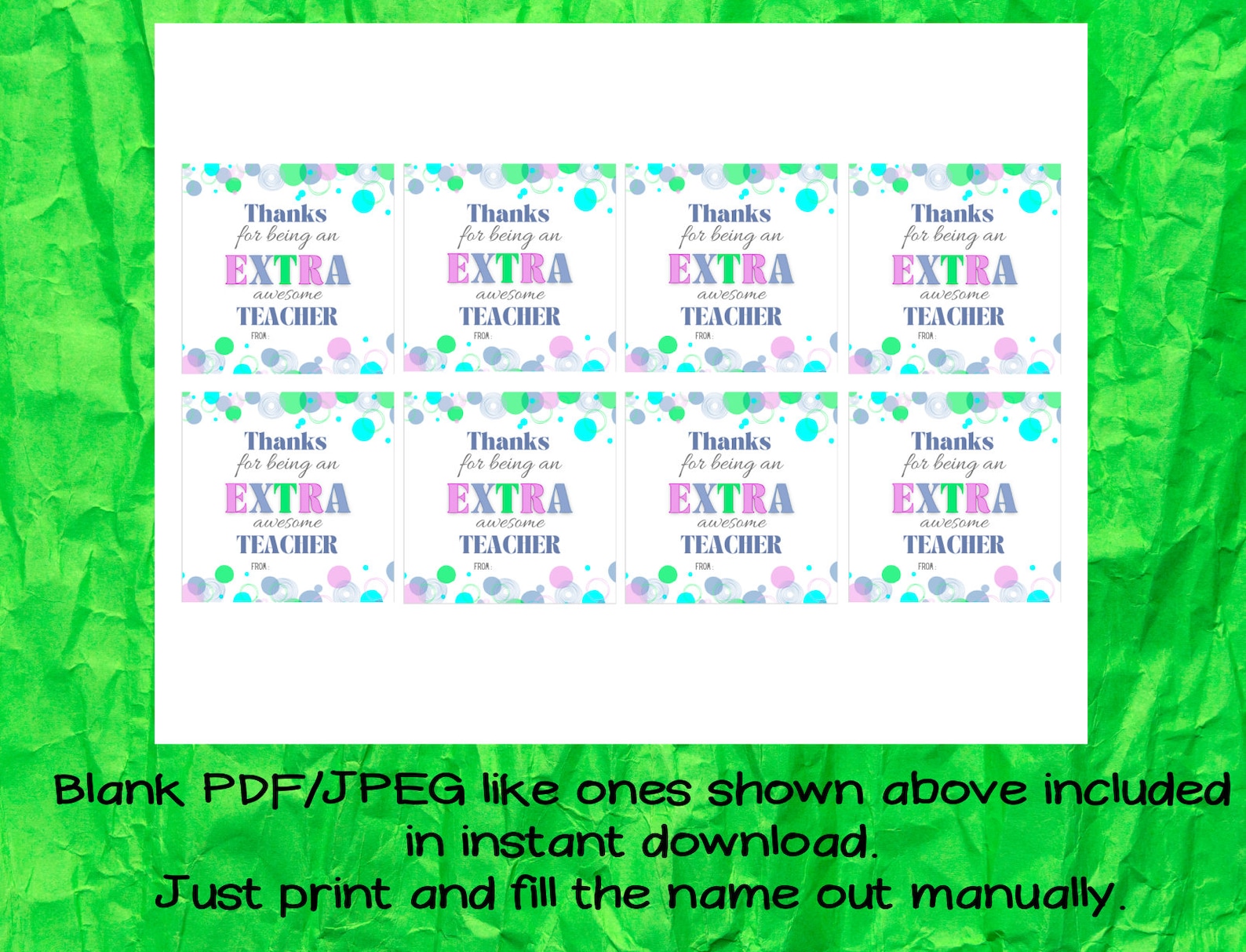 Thanks for Being Extra Awesome Teacher Teacher End of Year | Etsy