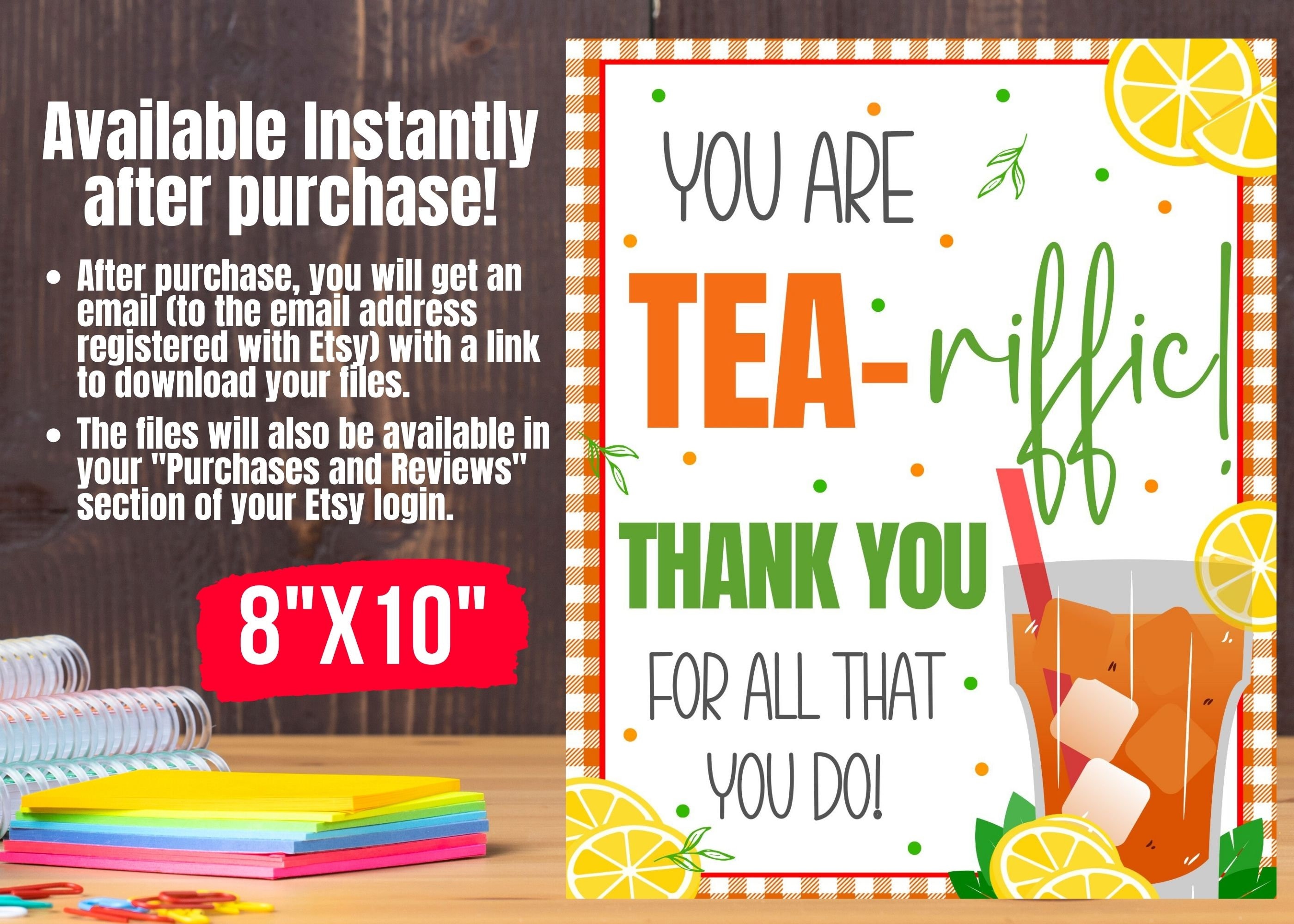 Iced Tea Teacher Appreciation Sign Printable|you Are Tea-rific ...
