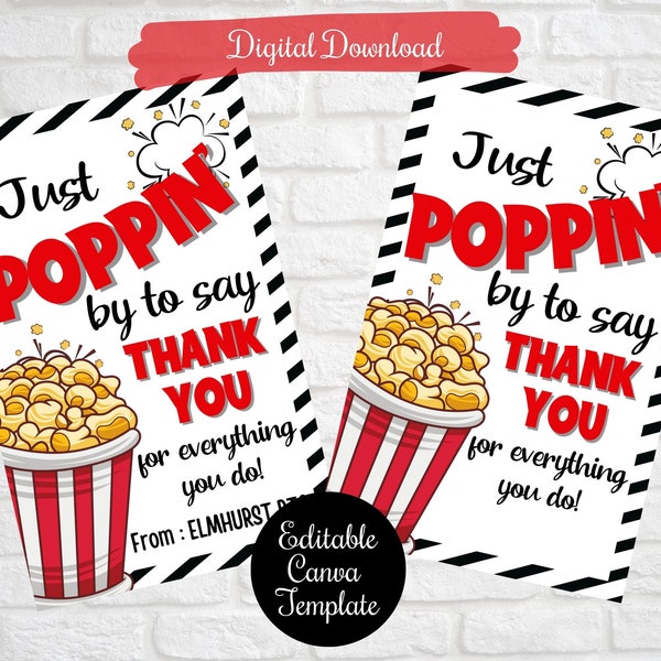 Popcorn Thank You - Etsy