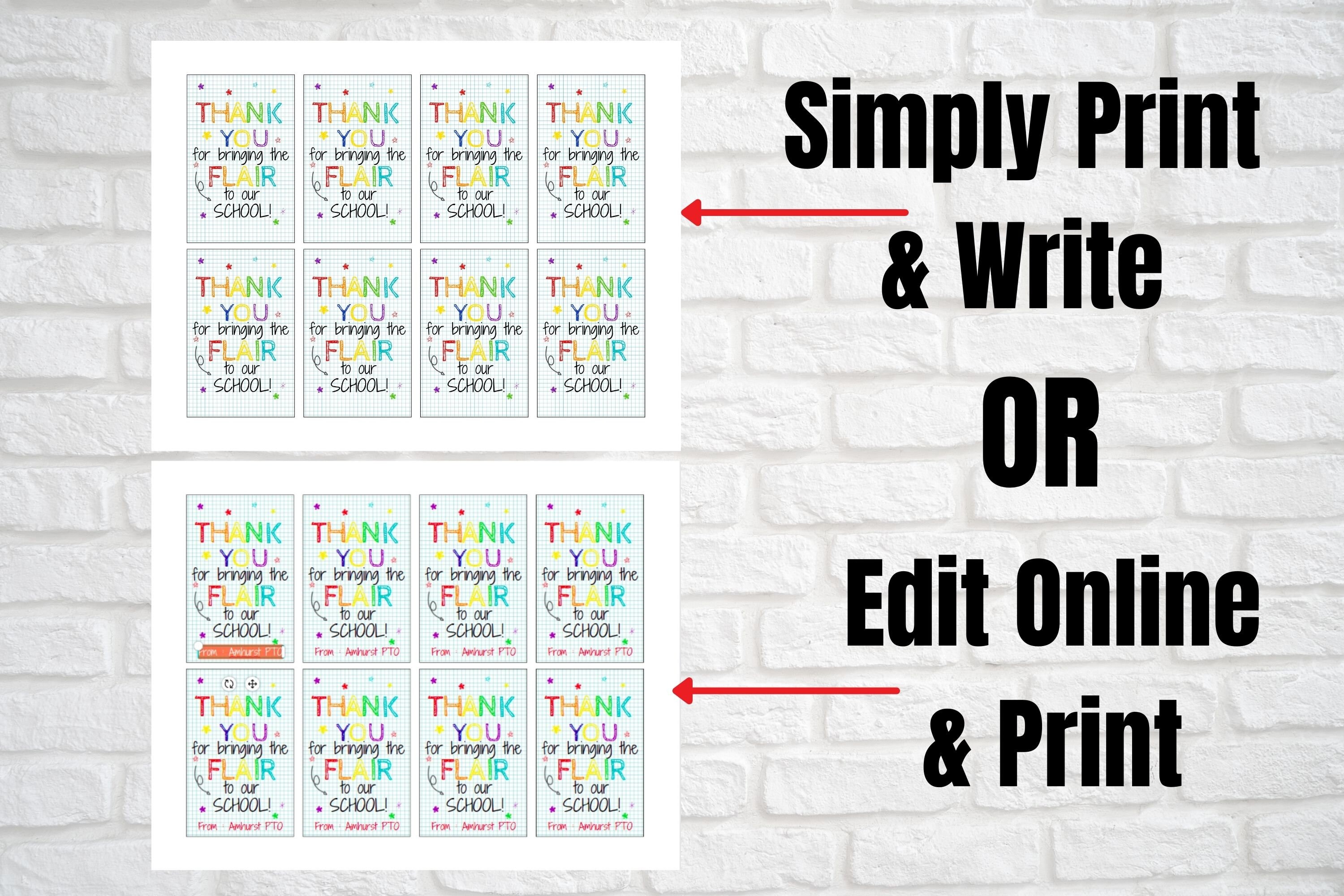 Flair Penend of Year Gift Tag for Teacher Admin Staff - Etsy