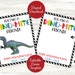 Dinomite Valentine Gift Tags Printable, Editable Dinosaur Valentine ...