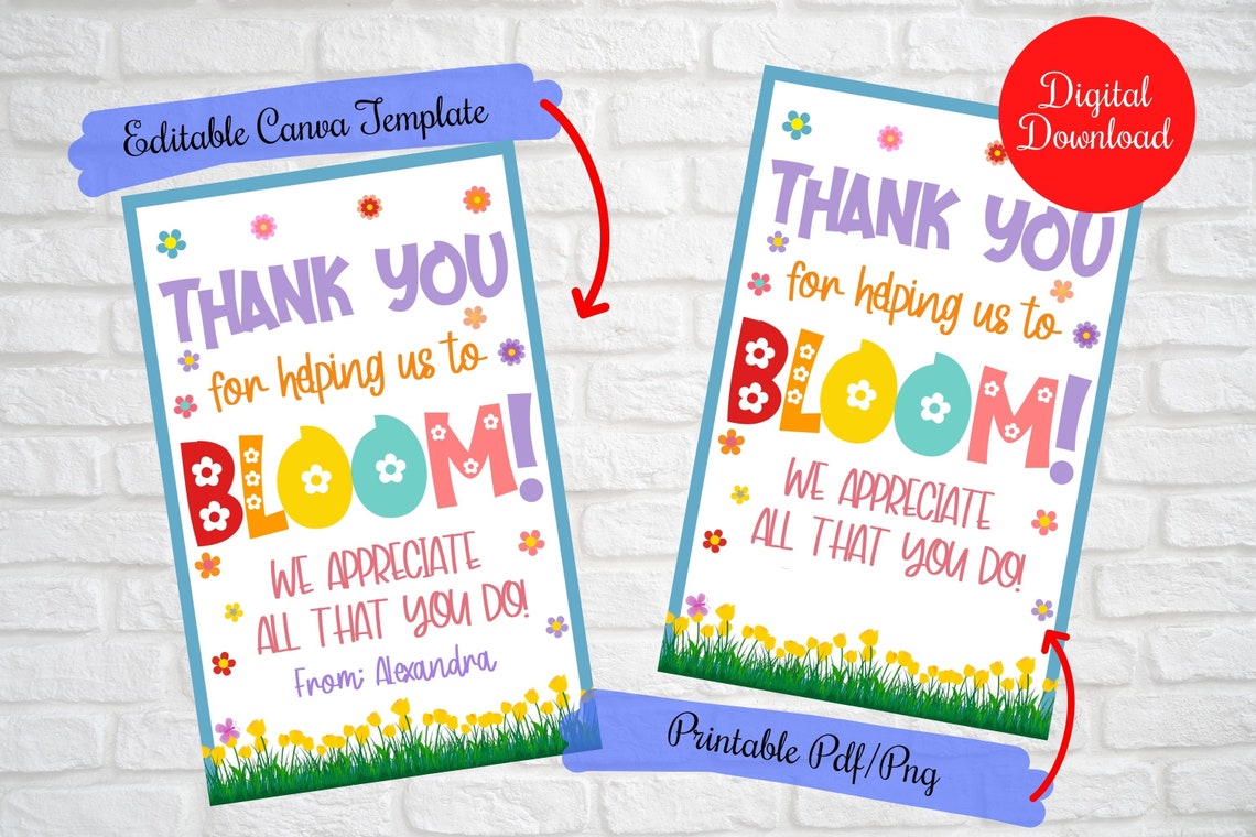 Teacher Appreciation Gift Tags Thank You for Helping Us to - Etsy