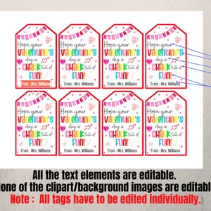 Printable Class Valentine Gift Tags for Chalk, Hope Your Valentine is ...