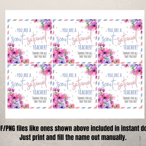 You Are a Scent-sational Teacher Gift Tags, Staff Nurse, Employee ...