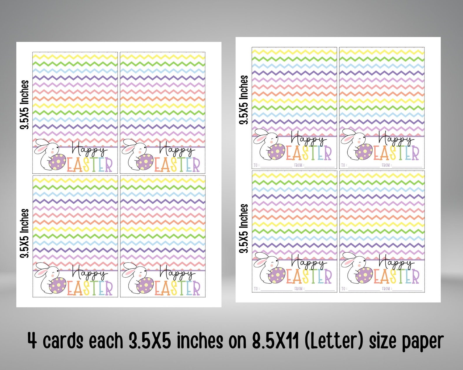 Printable Happy Easter Mini Cookie Cards, 3.5"x5" Cookie Card, Easter ...