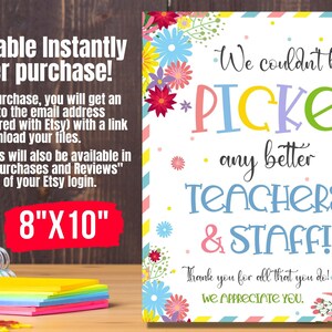 We Couldn't Have Picked Better Teachers and Staff, Teacher Appreciation ...