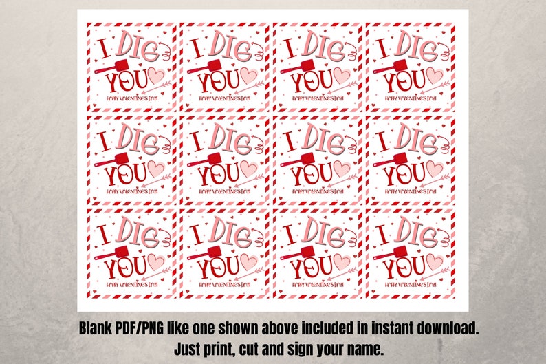 I Dig You Valentine Gift Tags Printable Editable Valentine - Etsy