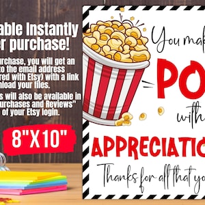 You Make Us Pop With Appreciation,popcorn Teacher Appreciation Sign ...