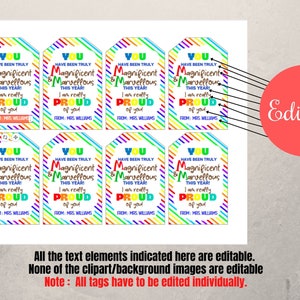 Magnificent and Marvellous Gift Tags for Students From Teacher, End of ...