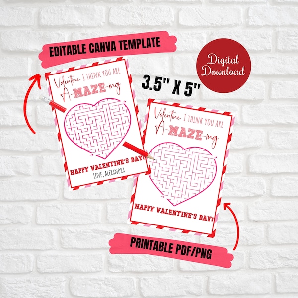 Maze Valentine - Etsy