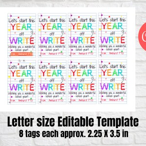 Let's Start This Year off Write Back to School Pen Marker | Etsy