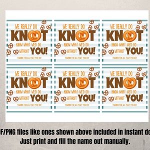 We Do Knot Know What We'd Do Without Youpretzel Teacher - Etsy