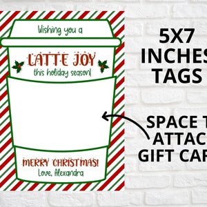 Wishing You a Latte Joy This Holiday Season ,christmas Coffee Gift Card ...