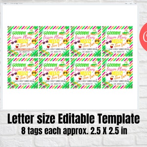 Goodbye Lesson Plans Hello Suntan Gift Tags Teacher - Etsy