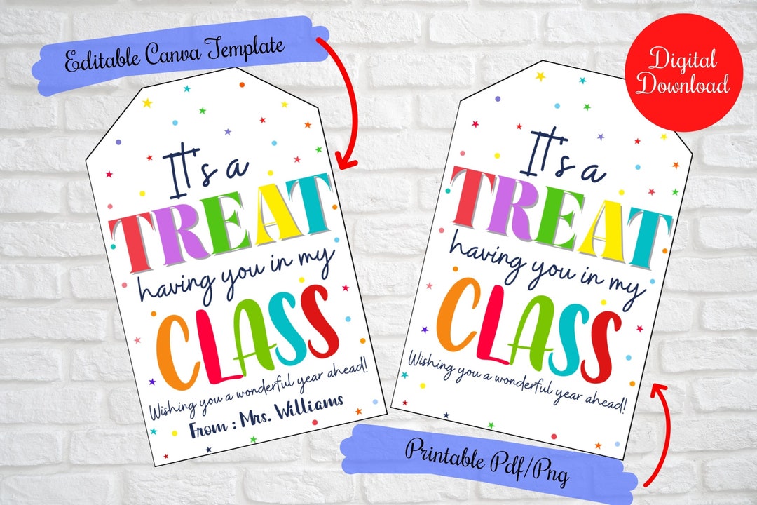 Editable Back to School Gift Tags for Students From Teachers, First Day ...