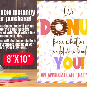 We Donut Know What We Would Do Without You, Teacher Appreciation Week ...