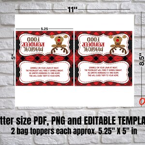 Magical Reindeer Food Treat Bag Toppers,editable Reindeer Food Poem ...
