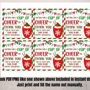 Here's a Cup of Cheer to Thank You Hot Cocoa Hit Gift Tags , Hot ...