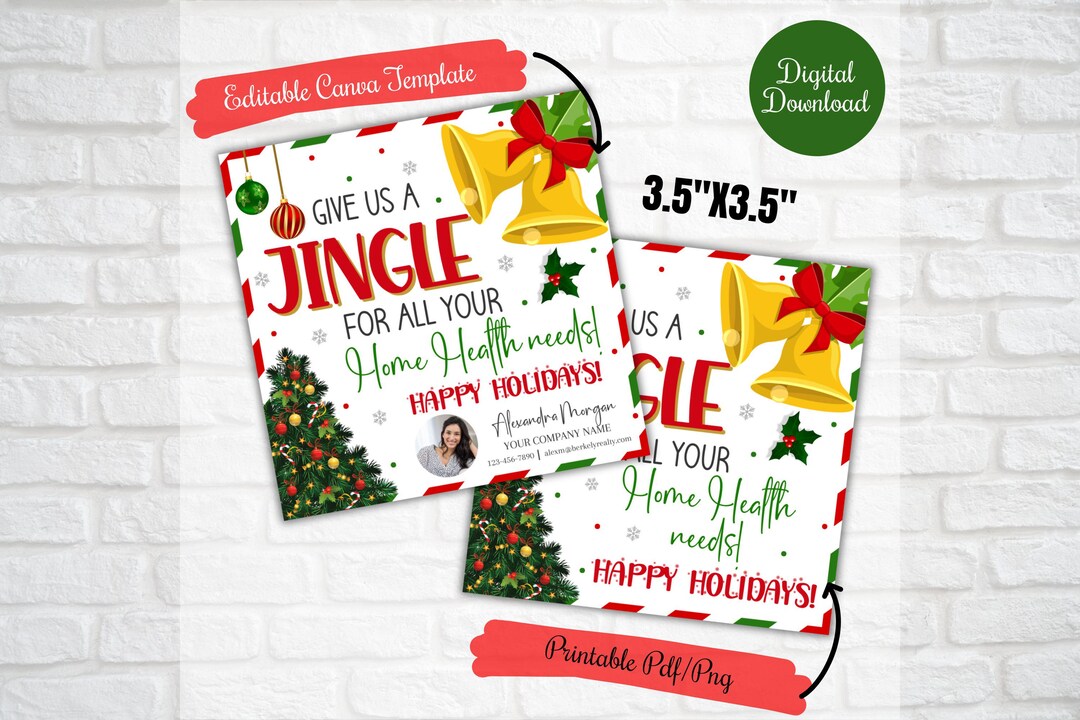 Give Us a Jingle for All Your Home Health Needs Gift Tag for Clients ...