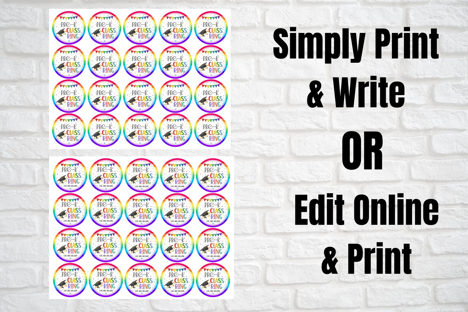 Prek, Preschool Class Ring 2026, Preschool Graduation Gift From ...