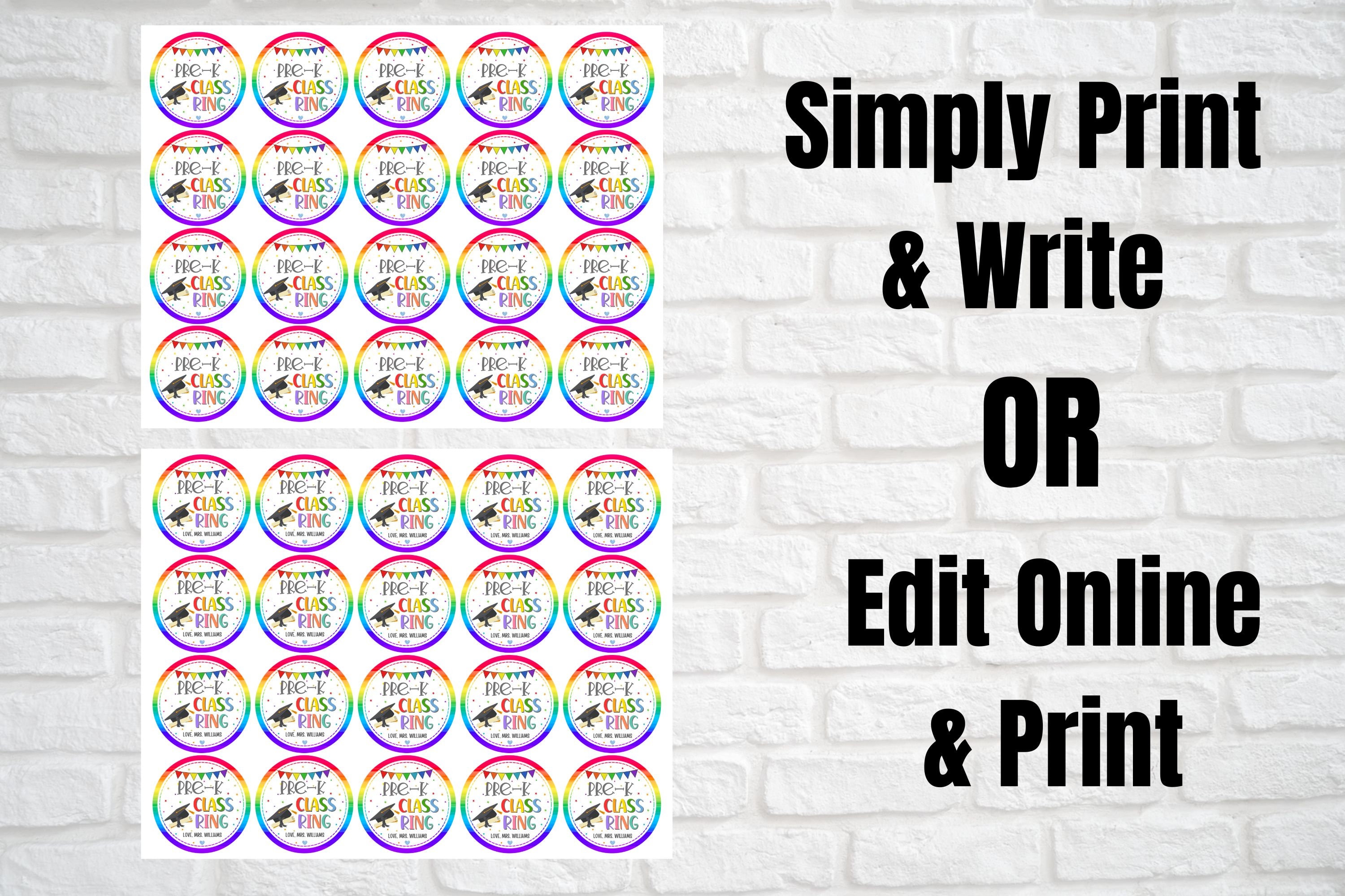 Prek, Preschool Class Ring 2025, Preschool Graduation Gift From ...