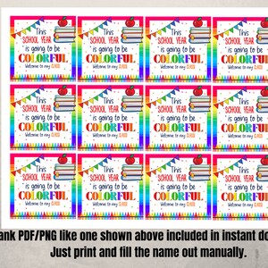 Back to School Crayons Gift tags This school year is going to | Etsy