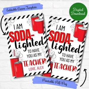 Back to School Soda Gift Tags, First Day of School Gift Tags Teacher,i ...