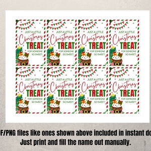 Just a Little Christmas Treat for Someone so Sweet Gift Tags,christmas ...