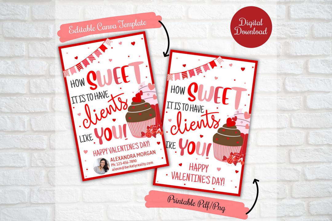 Realtor Valentine Sweets Gift Tag for Clients,how Sweet It is to Have ...