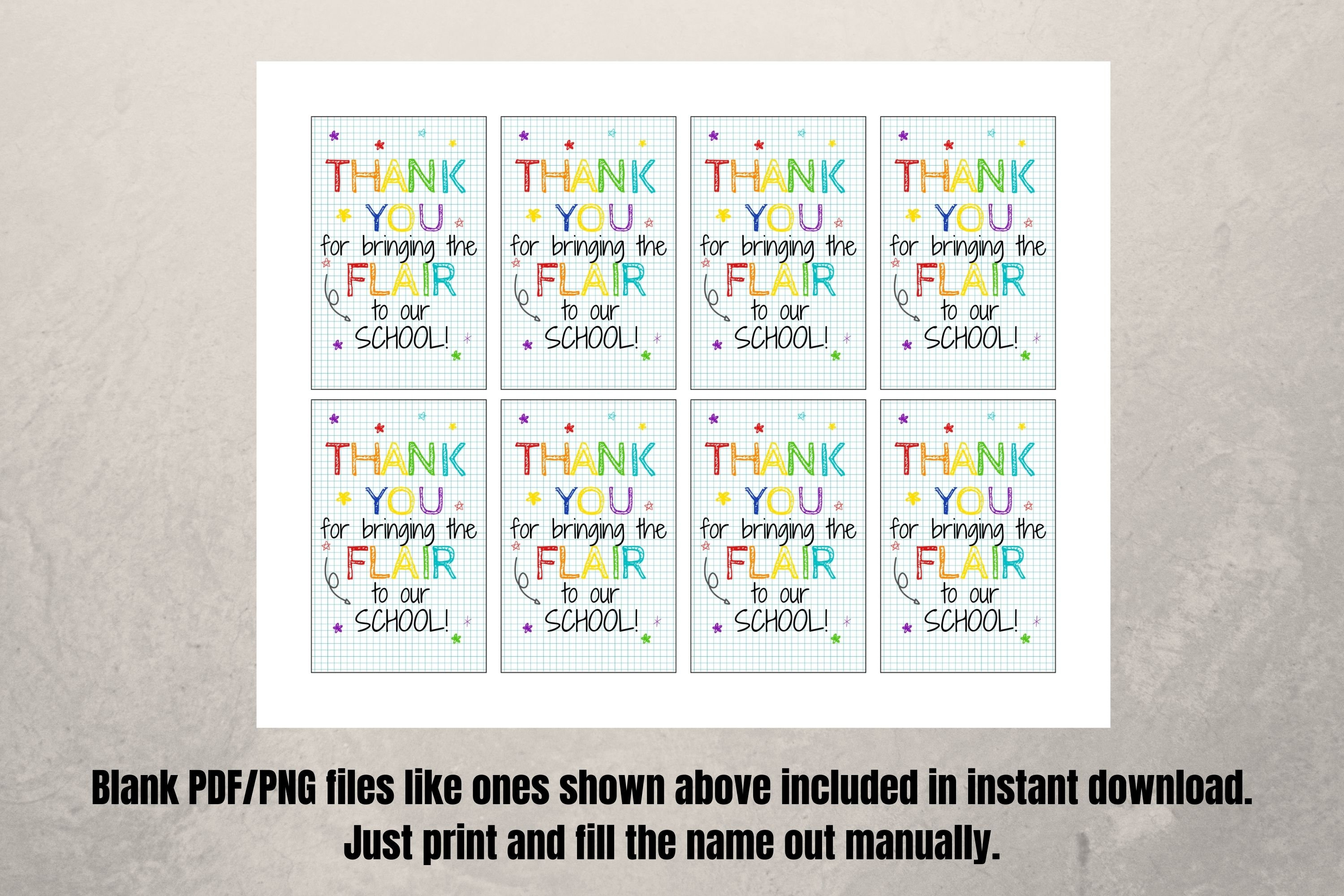 Flair Pen,end of Year Gift Tag for Teacher Admin Staff Appreciation ...