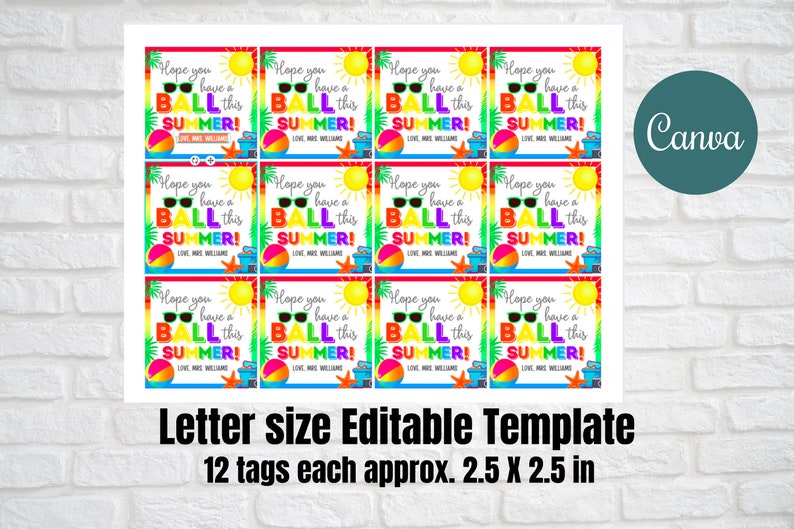 Hope You Have a Ball This Year Gift Tags End of Term Gifts - Etsy