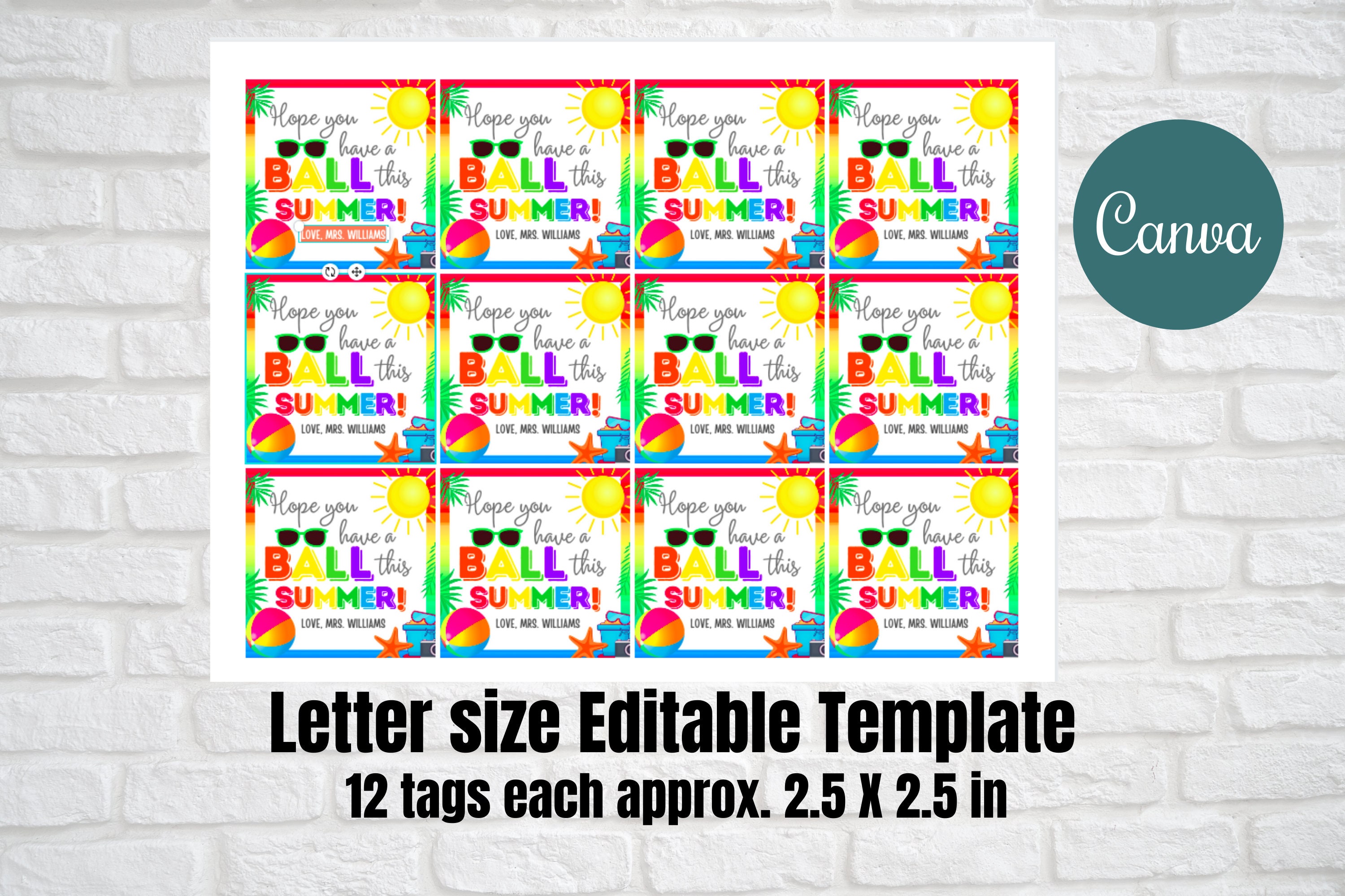 Hope You Have a Ball This Year Gift Tags End of Term Gifts - Etsy