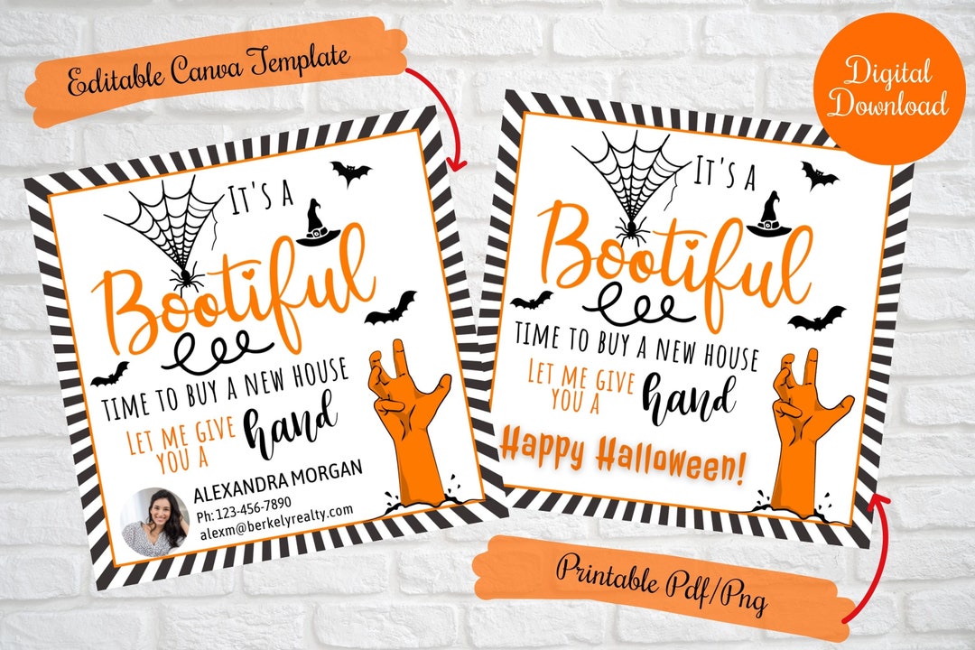 Its a Bootiful Time to Buy a New House Realtor Tags, Realtor Halloween Gift Tags, Business ...