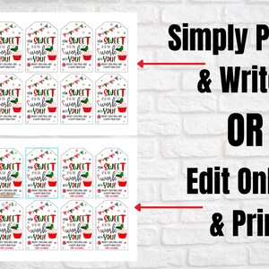 Christmas Gift Treat Tags for Co-workers How Sweet It is to | Etsy