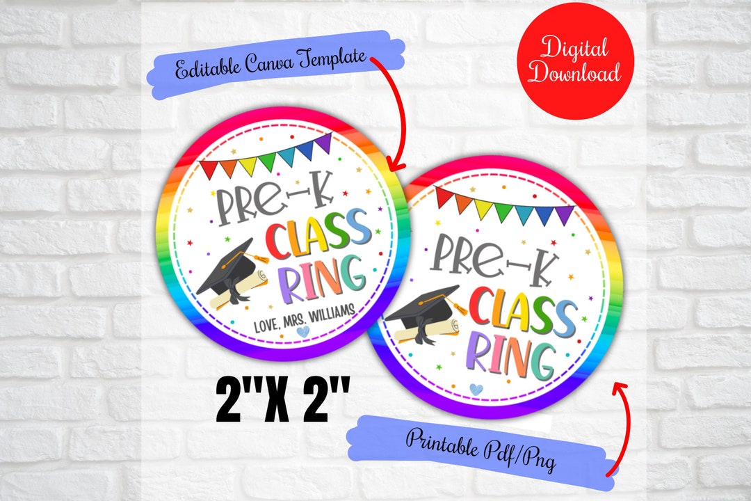 Prek, Preschool Class Ring 2025, Preschool Graduation Gift From ...