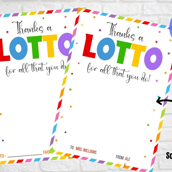 Teacher Appreciation Lottery - Etsy