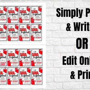 Back to School Soda Gift Tags, First Day of School Gift Tags Teacher,i ...