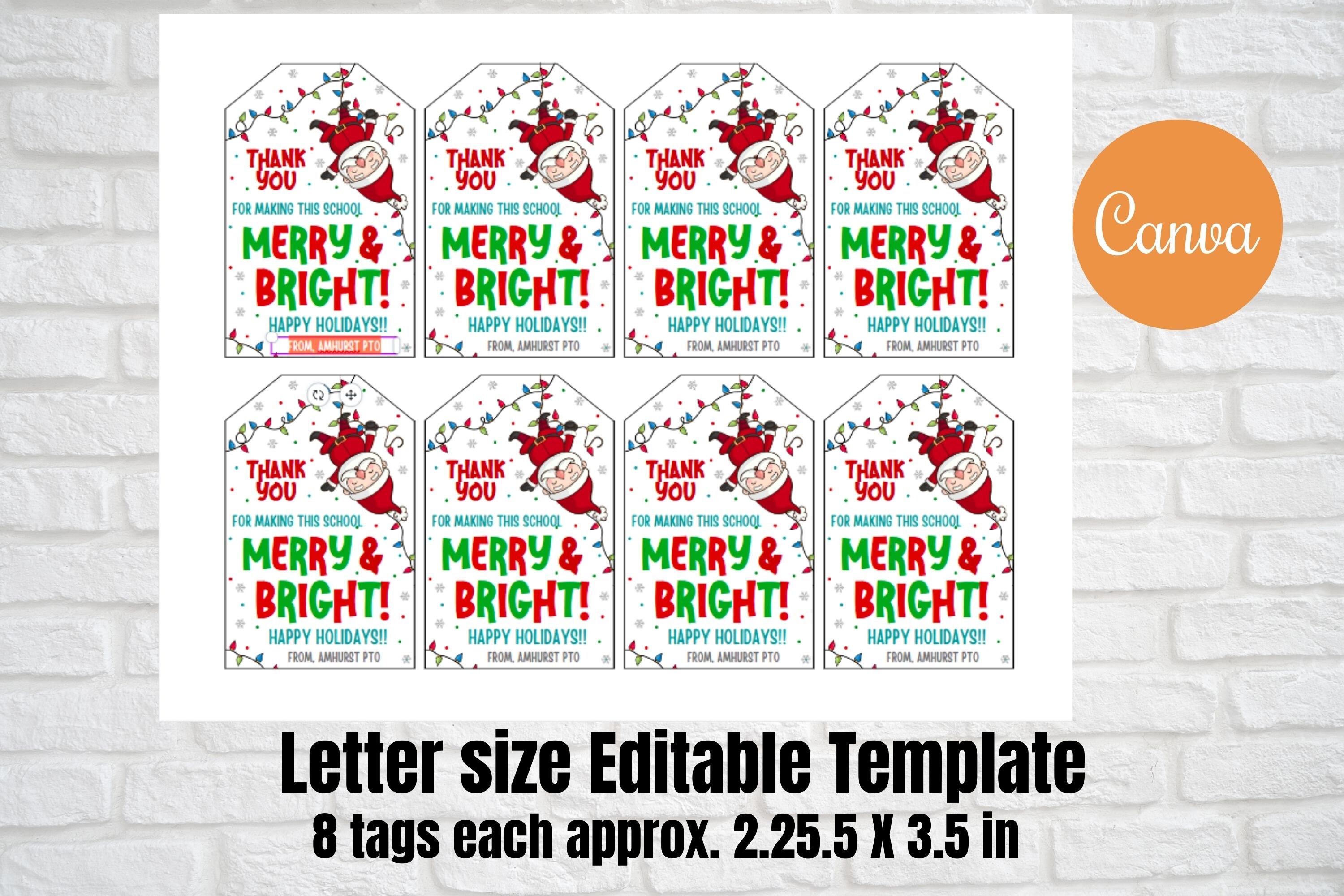 Thank You for Making This School Merry and Bright Teacher - Etsy