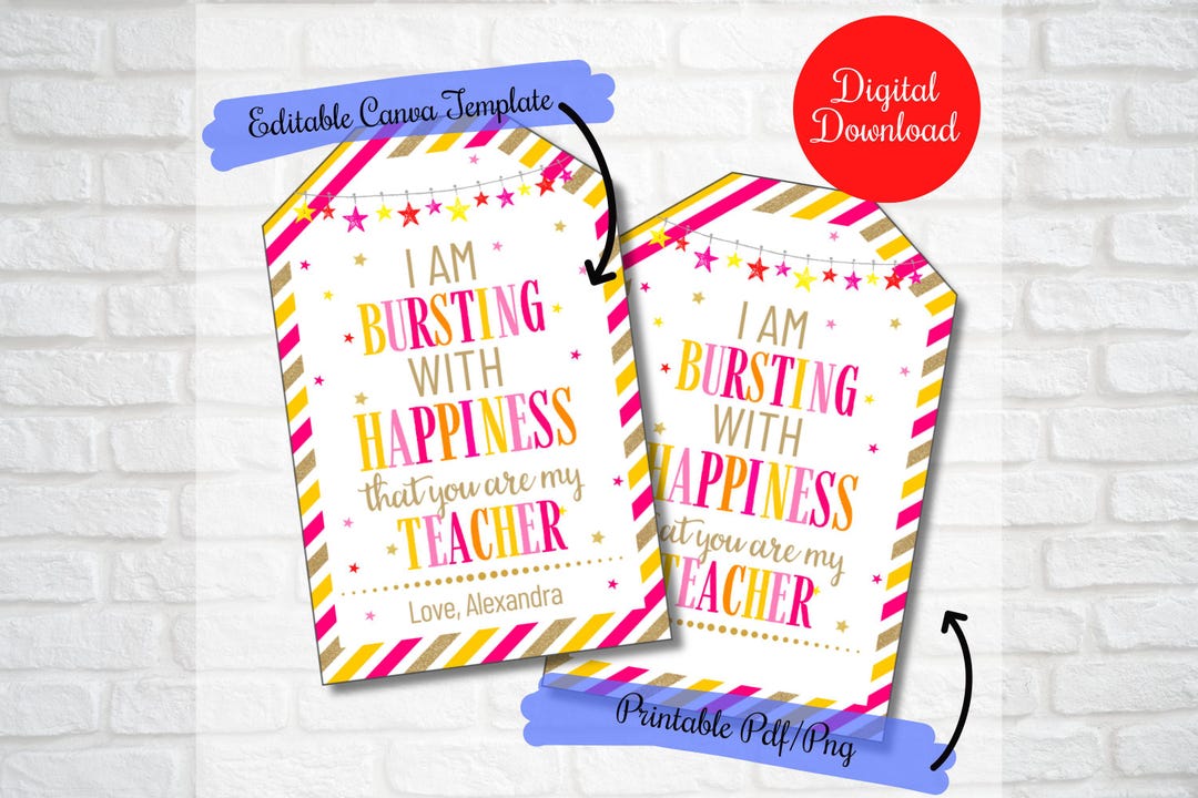 Back to School Candy Gift Tags for Teacher,first Day of School Gift ...