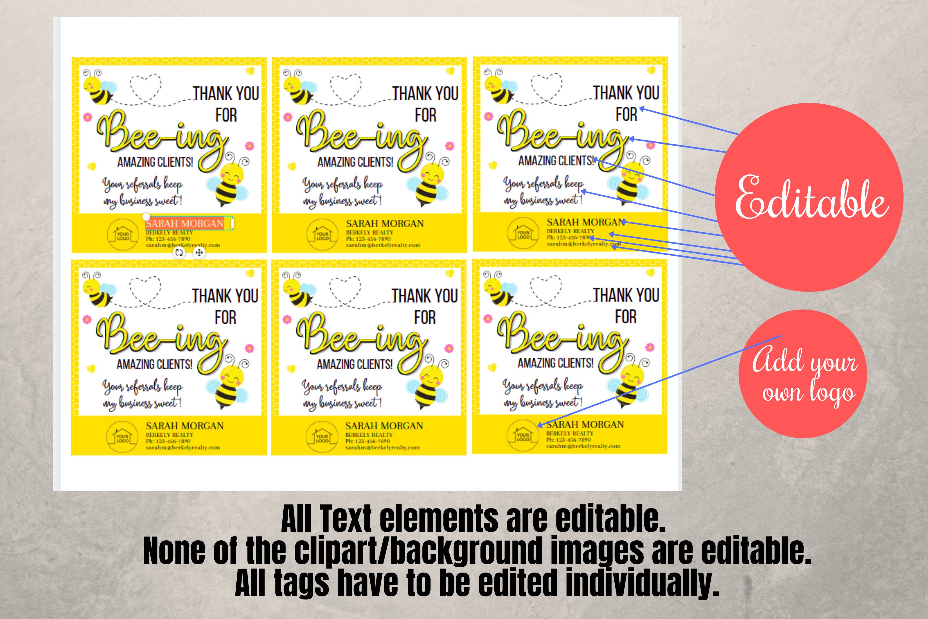 Thank You for Beeing Amazing Clients Realtor Tags Realtor - Etsy