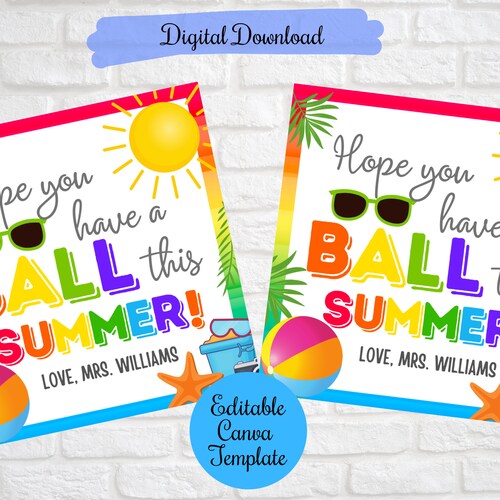 Hope You Have a Ball This Year Gift Tags End of Term Gifts - Etsy