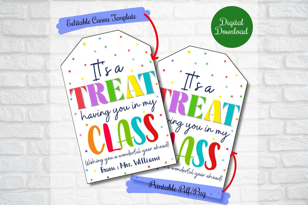 Editable Back to School Gift Tags for Students From Teachers, First Day ...