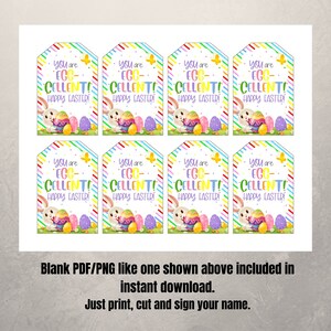 You Are Eggcellent, Easter Eggs Treat Tag for Class, School, Daycare ...