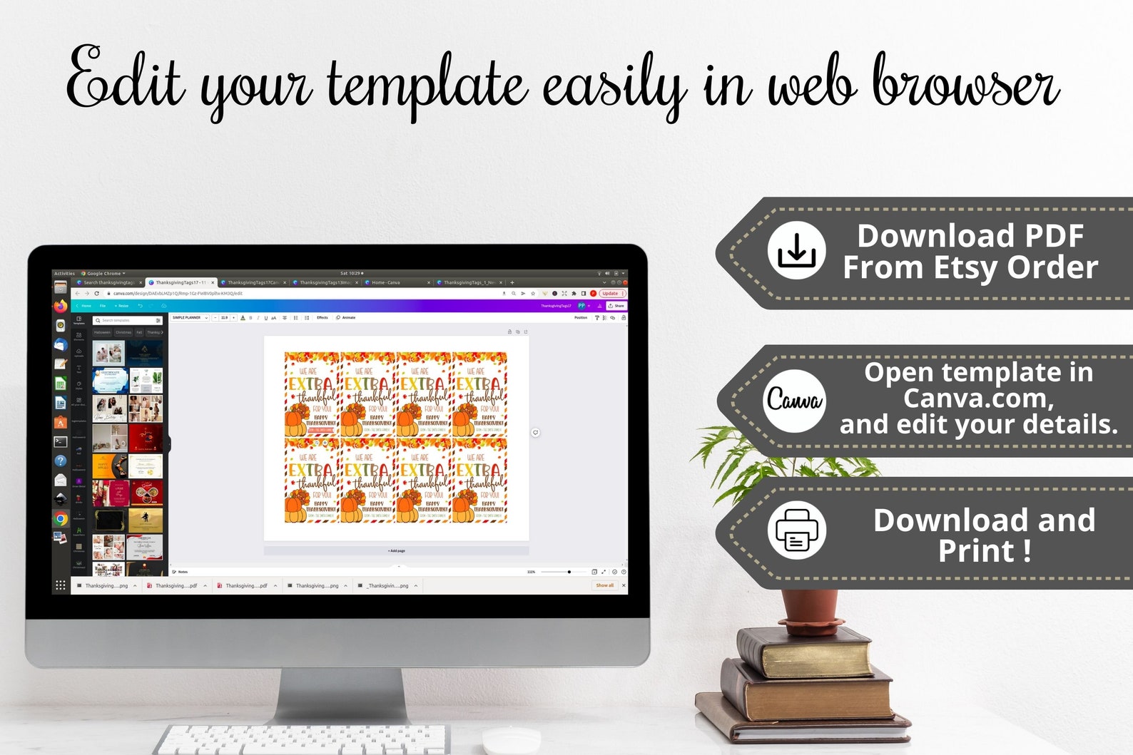 Thanksgiving Gift Treat Tags We Are Extra Thankful for You - Etsy