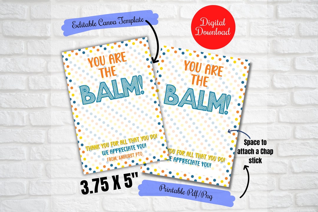 You Are the Balm, Employee Appreciation Week Chap Stick,lip Balm Gift ...