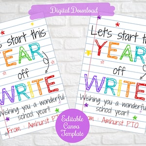 Let's Start This Year off Write Back to School Pen Marker | Etsy