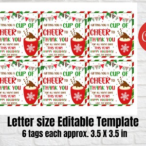 Here's a Cup of Cheer to Thank You Hot Cocoa Hit Gift Tags , Hot ...