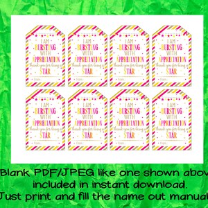 Bursting With Appreciation Gift Tags School Pto Pta Editable - Etsy