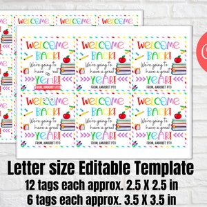 Welcome Back to School Teacher Gift Tags,its Going to Be a Great Year ...